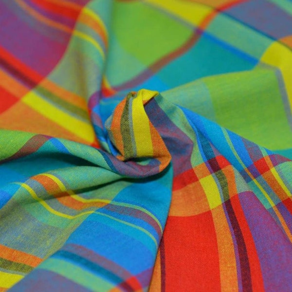Madras Fabric - Etsy