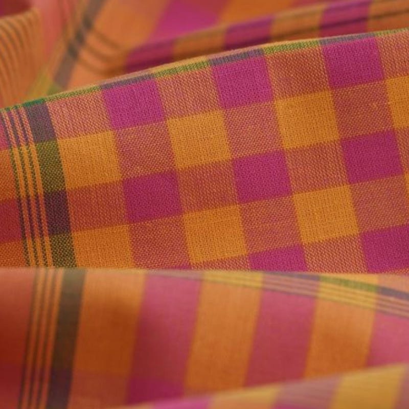 Orange Pink Fabric - Etsy