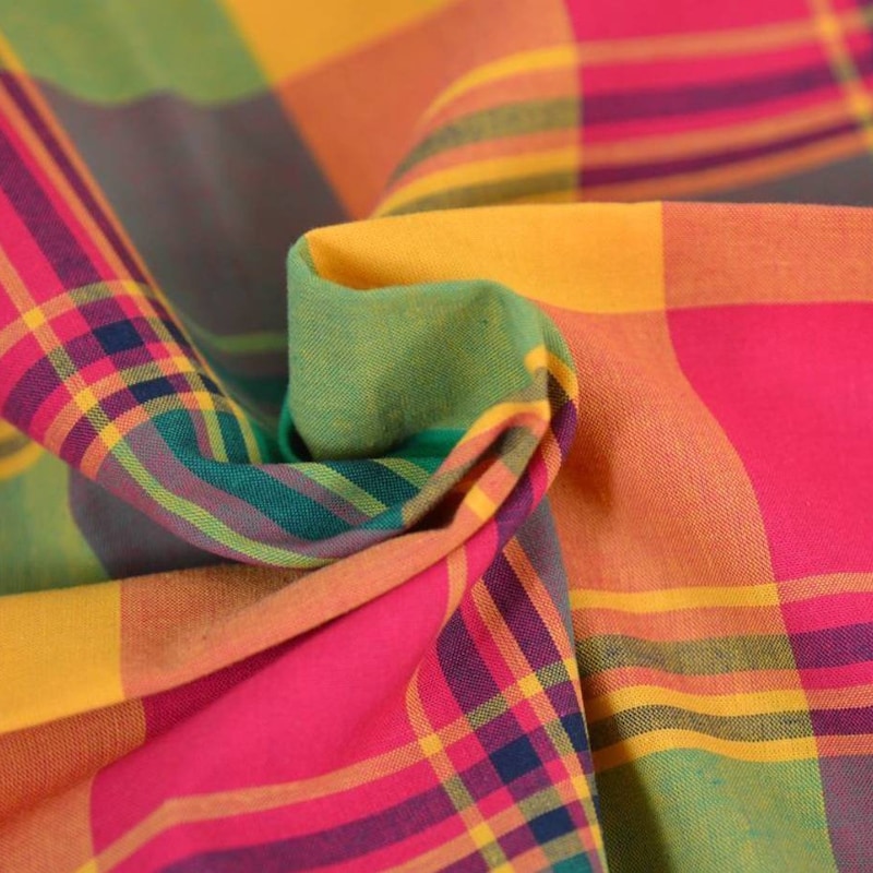 Madras Plaid Fabric - Etsy