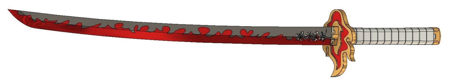 Devil killer flame hashira sword STL archivo para impresión 3D | Etsy ...