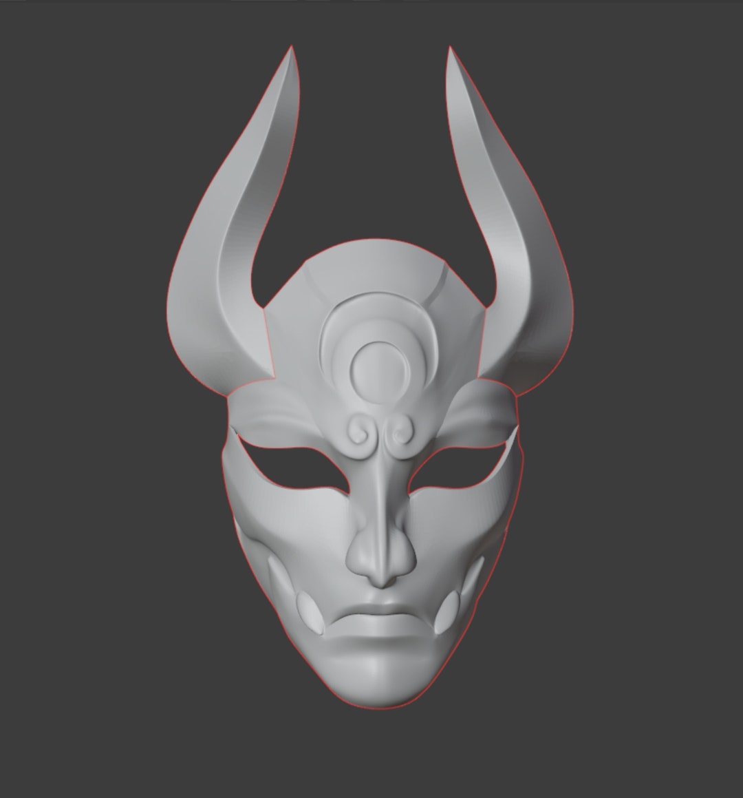 LOL Wild Rift Blood Moon Diana Mask STL 3d Print File - Etsy