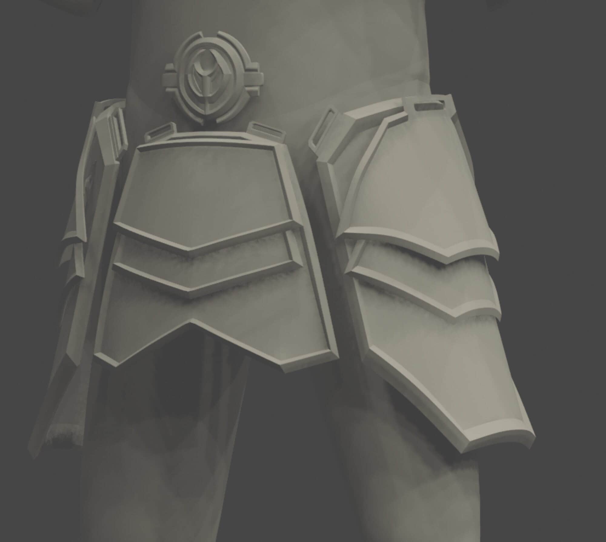 LOL Arcane Enforcer Belt Buckle and Skirt Armour STL File for 3d ...