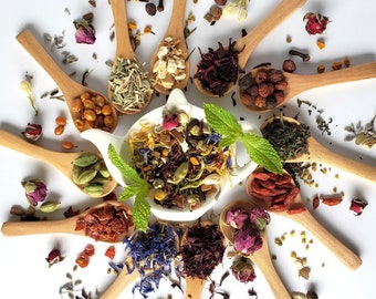 CUSTOM TEA BLEND, Loose Leaf Tea Blend Options, Tea Bases, Herbs ...