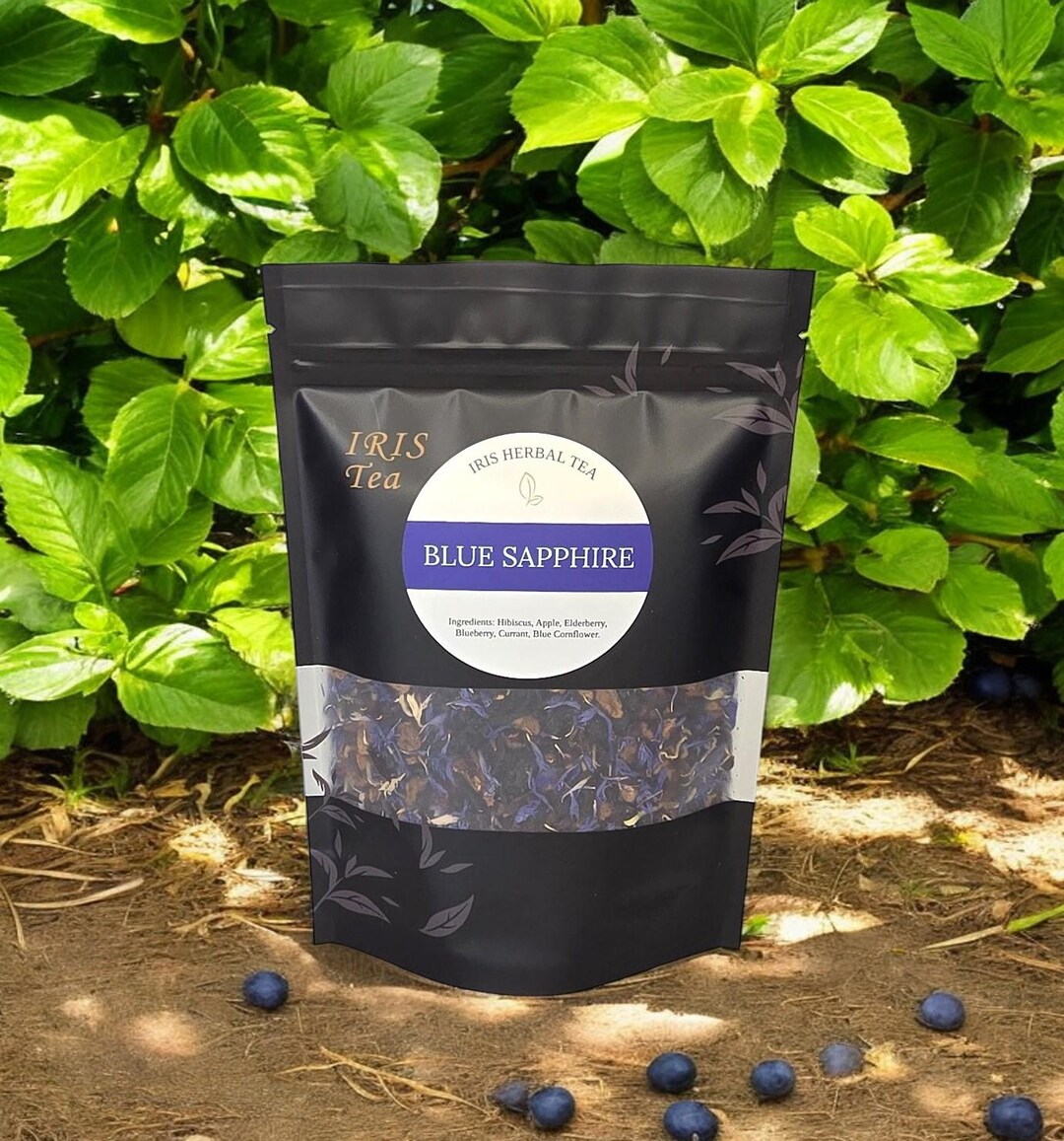 Blue Sapphire Herbal Tea: Blueberry, Currant, Elderberry (caffeine Free ...