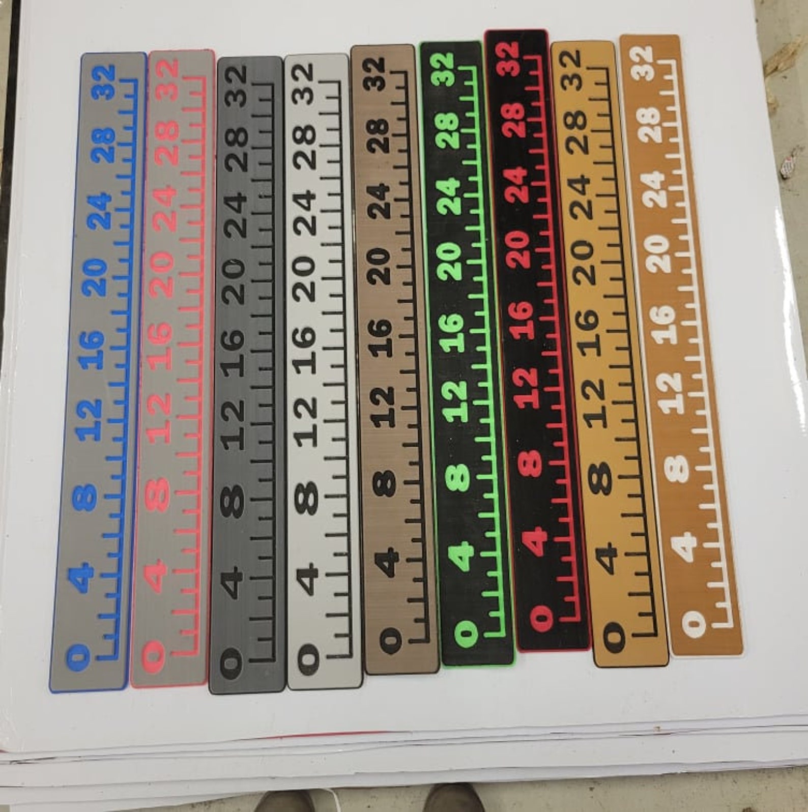 Fish Ruler Adhesive Backing Outdoors Easy Clean | Etsy UK