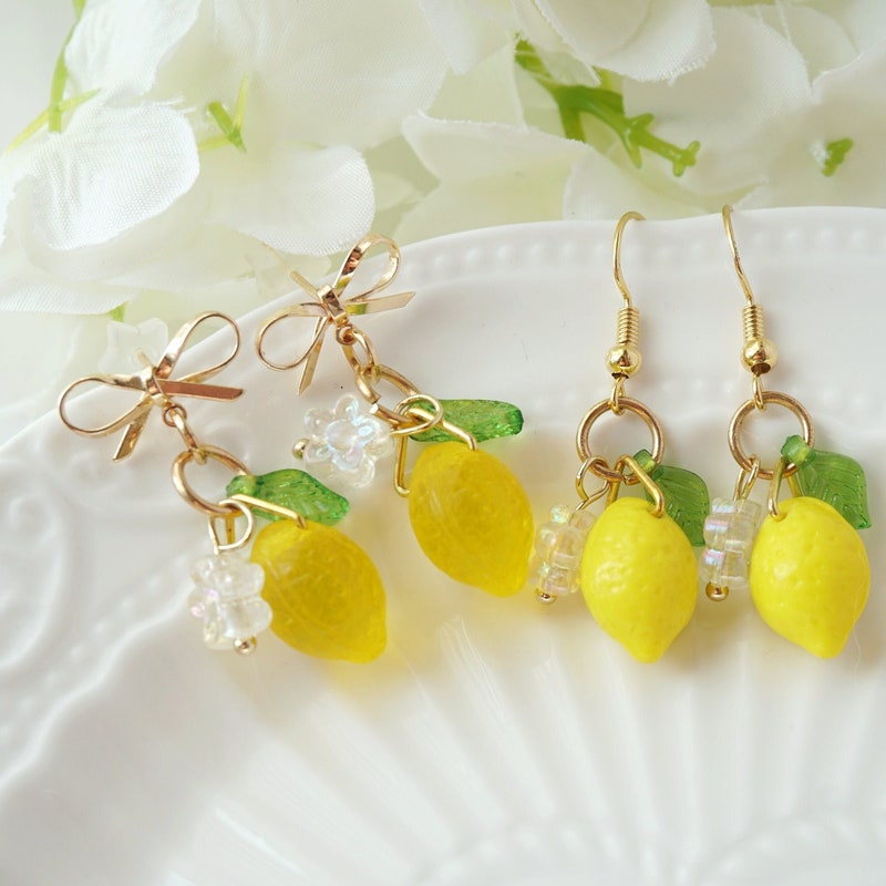 Lemon Earrings - Etsy