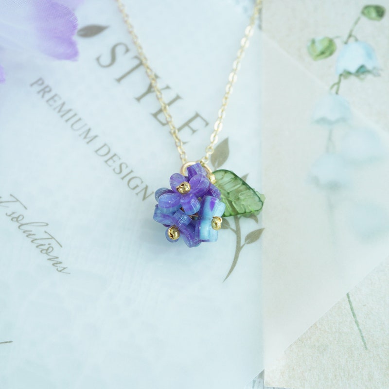 Hydrangea Necklace - Etsy