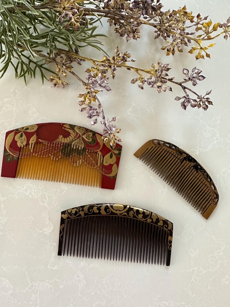 50’s Vintage Japanese Hair Comb, Geisha Wooden Hair Brush - Etsy