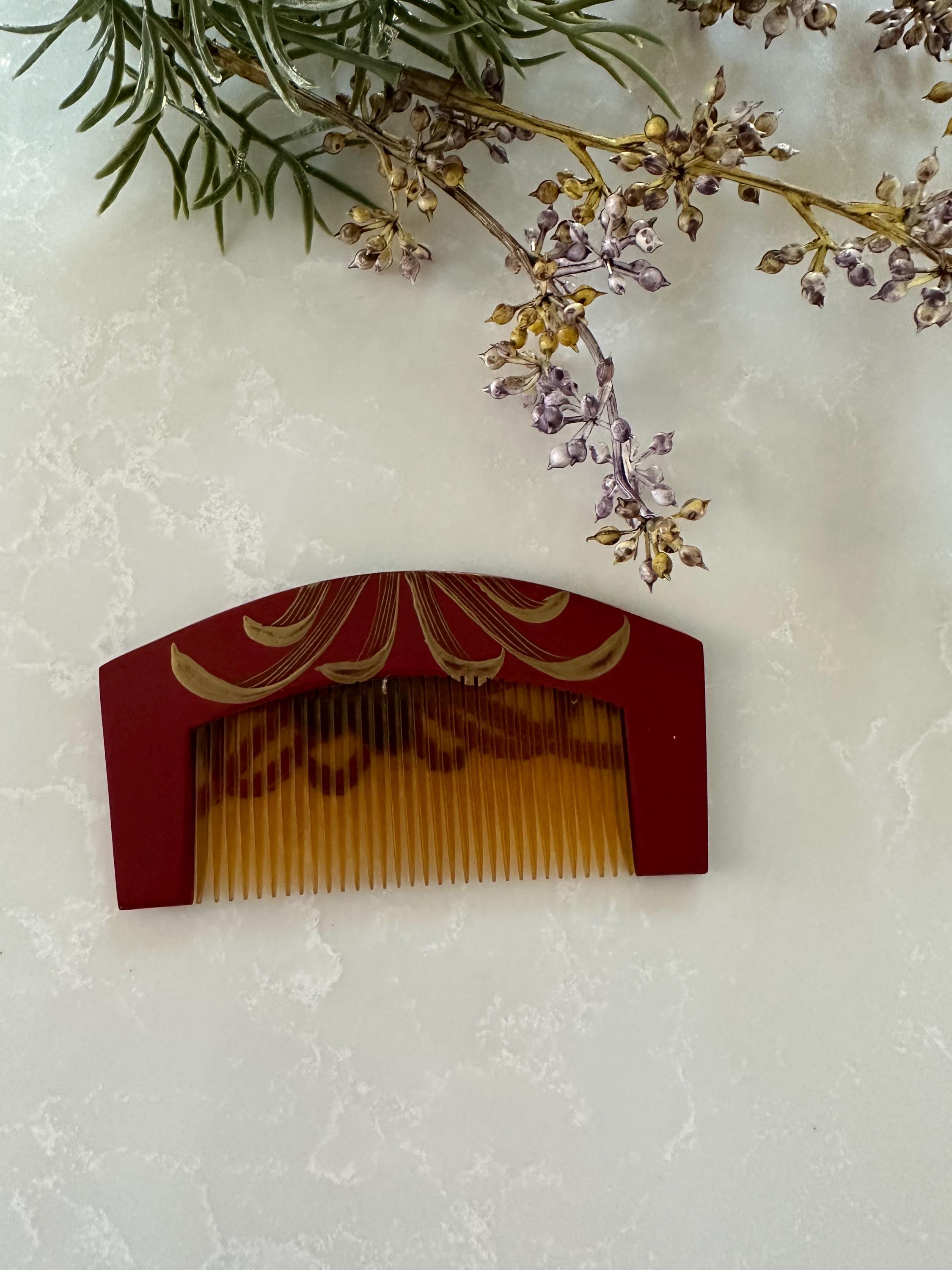 50’s Vintage Japanese Hair Comb, Geisha Wooden Hair Brush - Etsy