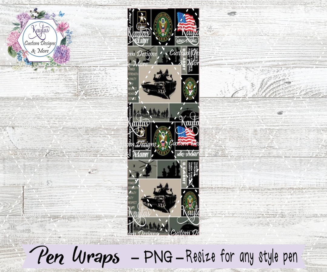 US Army Pen Wrap Military Pen Wrap Armed Forces PNG - Etsy