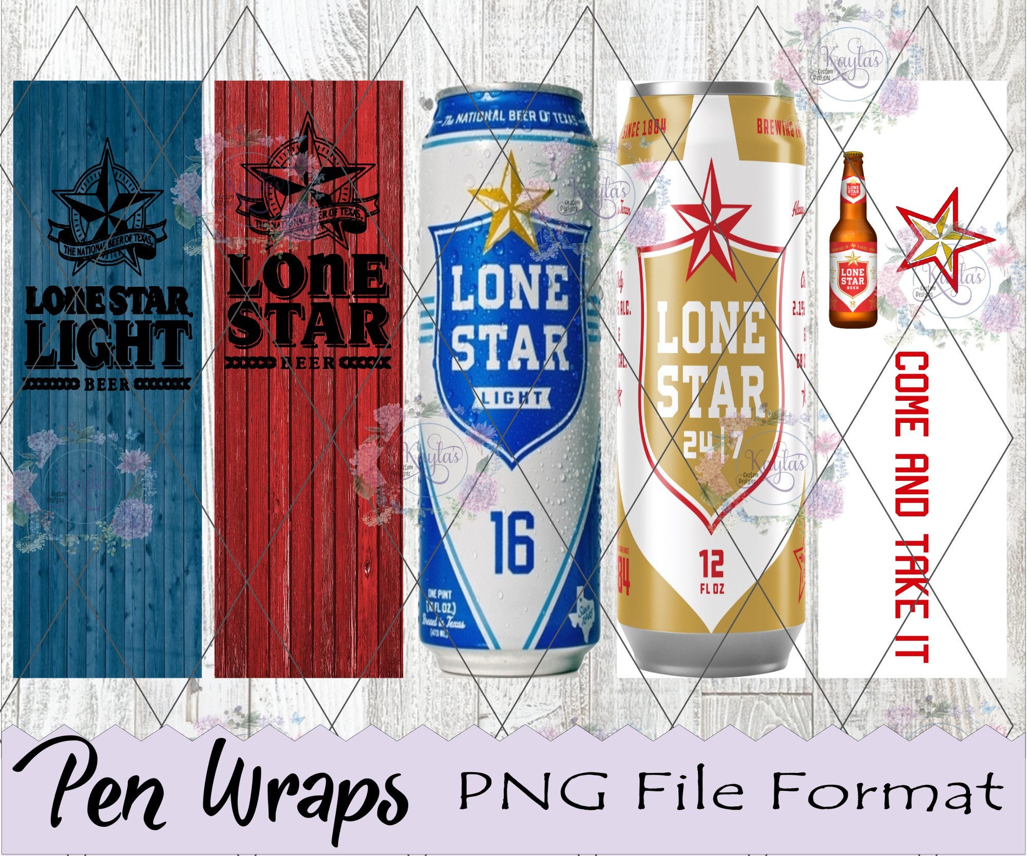 Lone Star Beer Pen Wraps Beer Pen Wrap Texas Beer Pen Wrap - Etsy