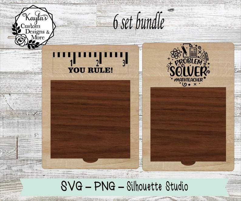 Teacher Sticky Note Pad Holder SVG Laser Ready Cut Files - Etsy