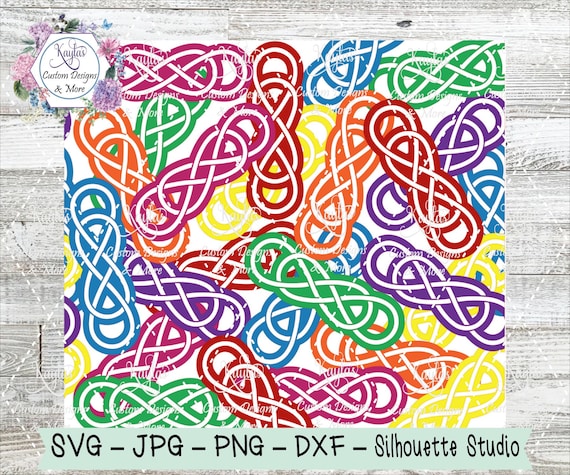Double Infinity Burst Tumbler Template Double Sided Tape SVG | Etsy