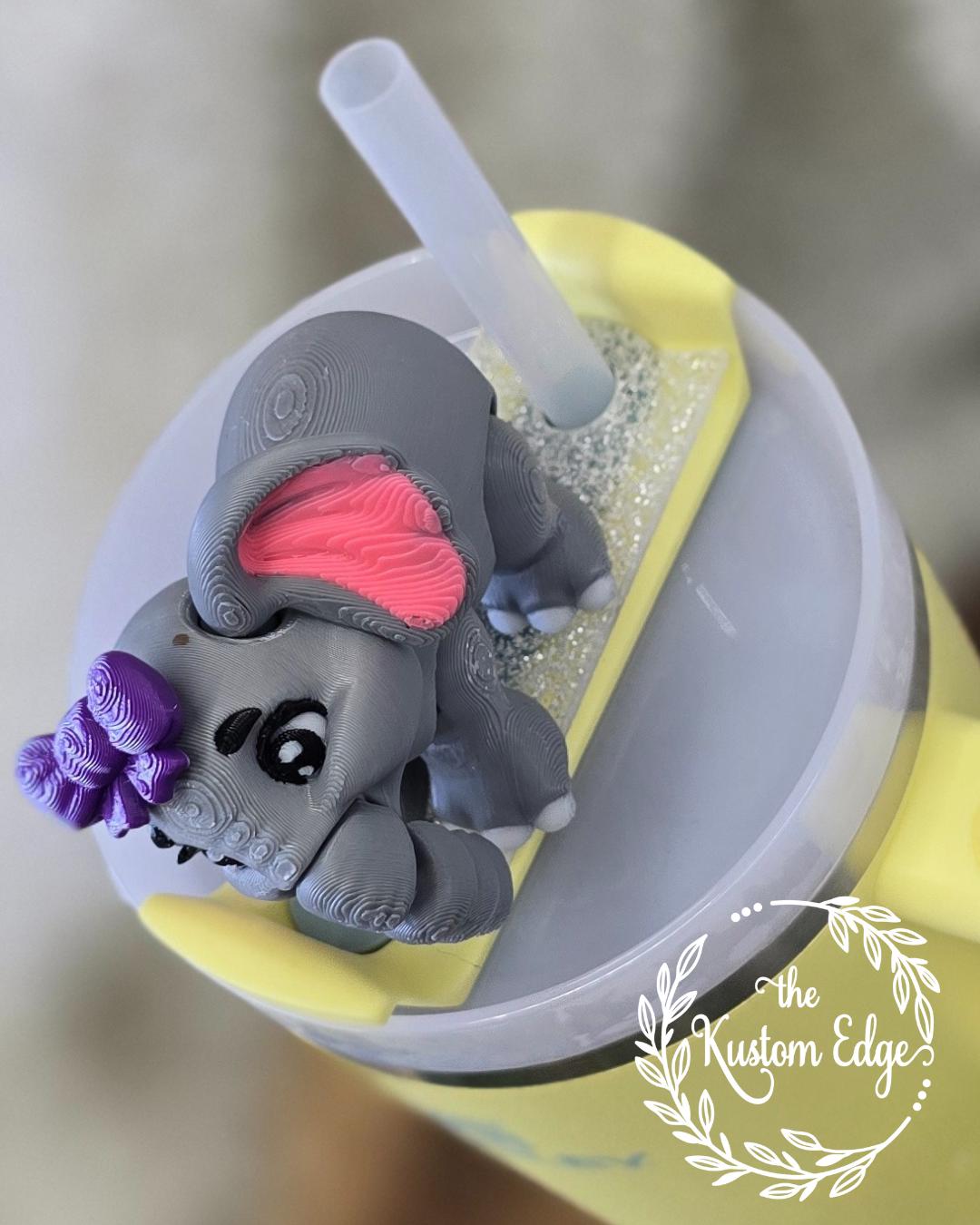 Elephant Stanley Topper, 3D Printed Accessory, Decorate Your Cup ...