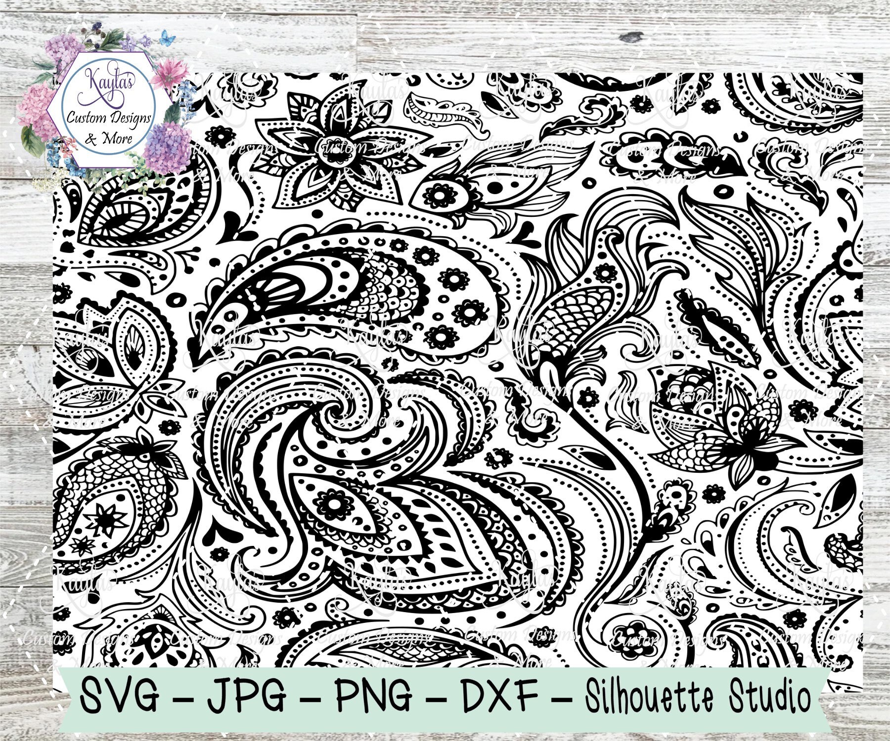 Paisley Tumbler Template, Any Size Tumbler, 40oz Tumbler Template, SVG ...