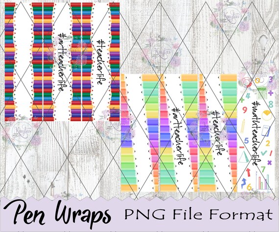 Teacher Pen Wraps Teacher Life Math Teacher Life PNG | Etsy