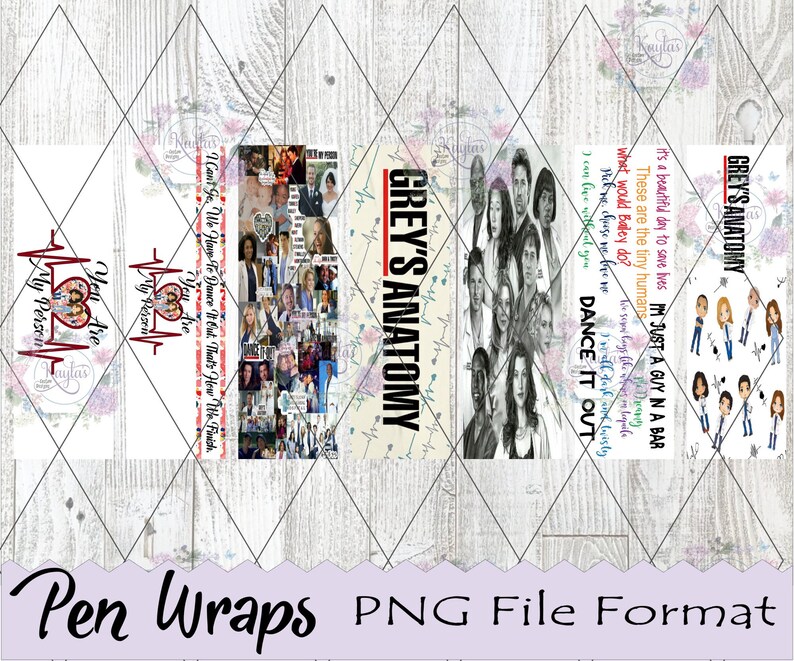 Greys Anatomy Pen Wraps TV Show Pen Wraps Funny Dr.'s - Etsy