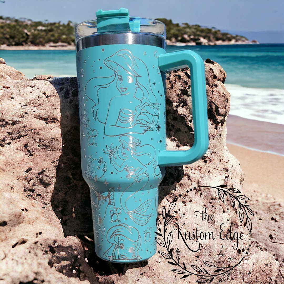 Mermaid Princess Engraved Tumbler, 40oz/30oz Stainless Steel ...