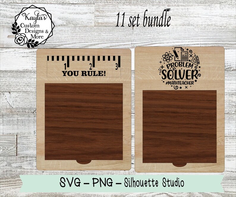 Teacher Sticky Note Pad Holder SVG Laser Ready Cut Files - Etsy