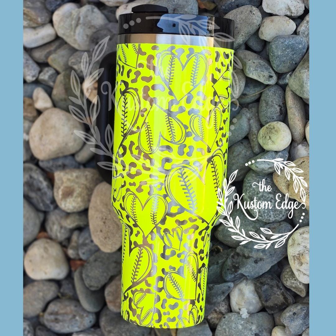 Softball Lover, Baseball Lover Laser Engraved Tumbler 40oz - 30oz ...