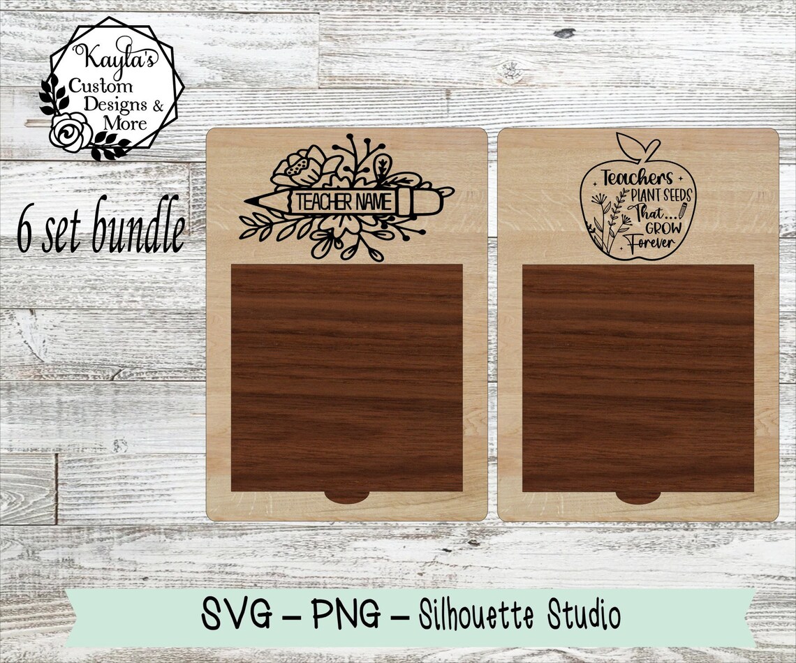 Teacher Sticky Note Pad Holder, SVG, Laser Ready Cut Files, Digital ...