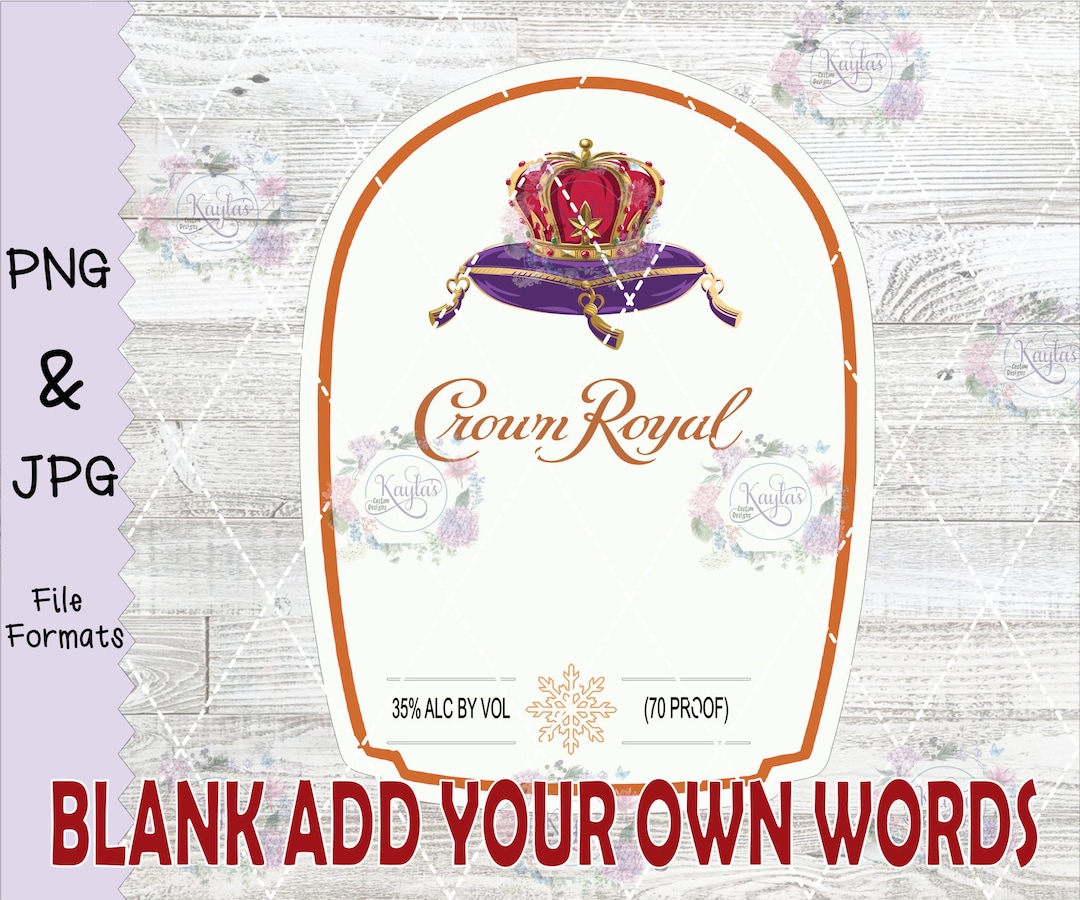 Crown Royal Caramel Blank Label: PNG, JPG (digital Files) - Etsy