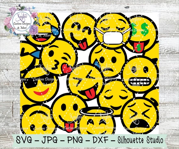 Emoji Faces Burst Template SVG PNG Seamless Design - Etsy