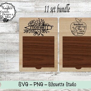 Teacher Sticky Note Pad Holder, SVG, Laser Ready Cut Files, Digital ...