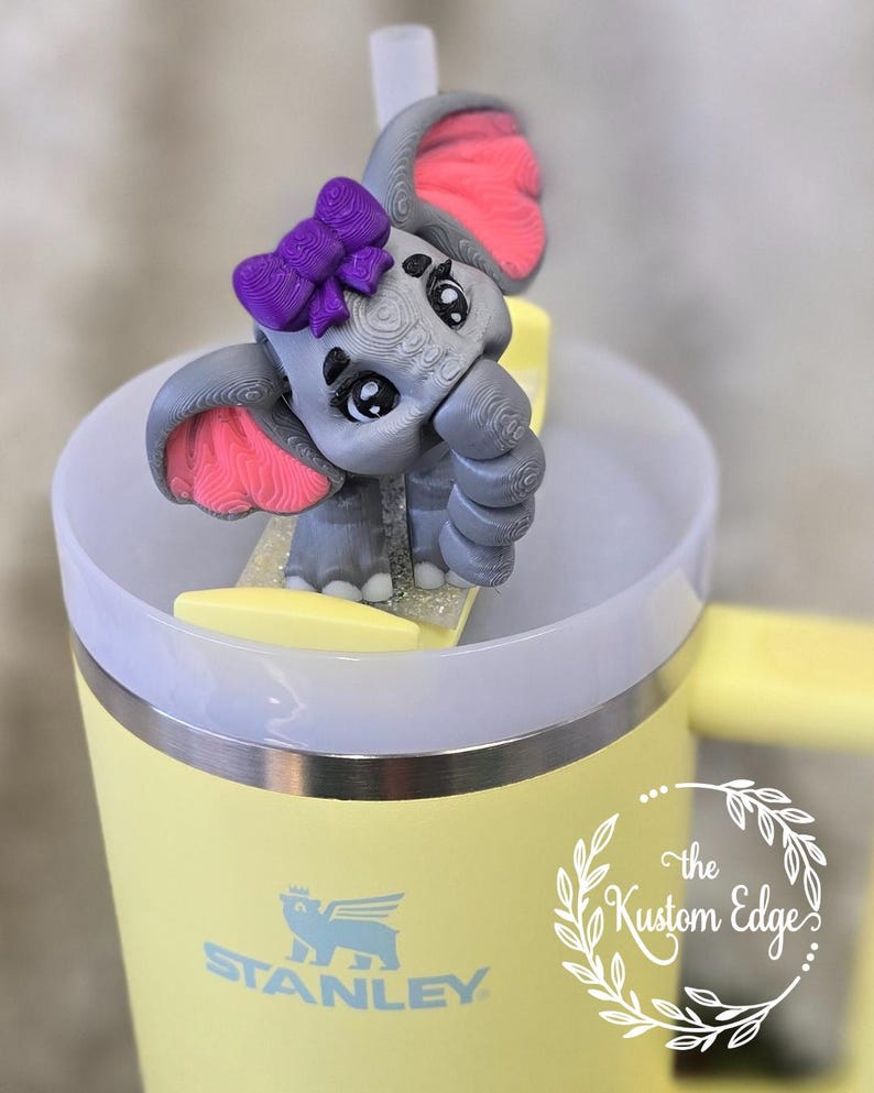 Elephant Stanley Topper, 3D Printed Accessory, Decorate Your Cup ...