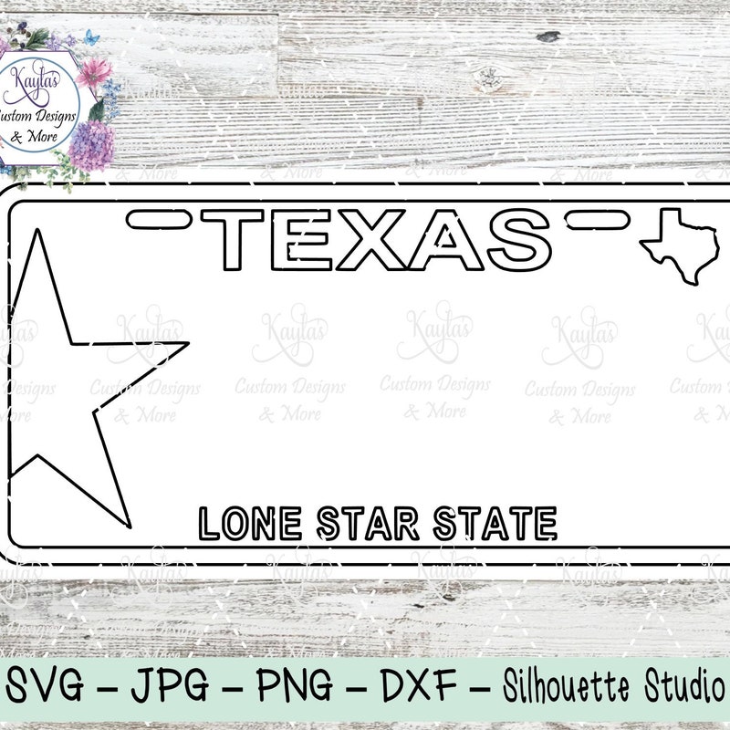 License Plate Svg - Etsy
