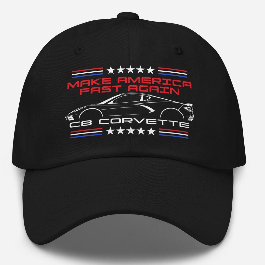C8 Corvette Lover Coupe Twill Ball Cap. Adjustable C8 Cap, Make America ...