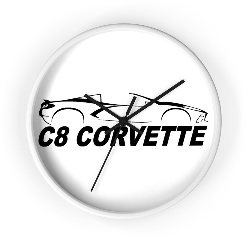 C8 Corvette Wall Clock, Corvette Man Cave Gift, Corvette Lover Wall ...
