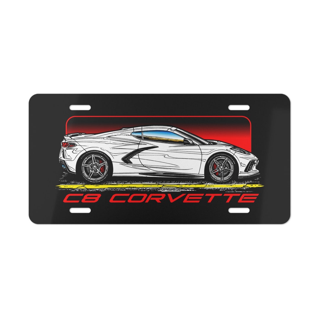 C8 Corvette Lover License Plate or Vanity Plate, C8 Corvette Gift - Etsy