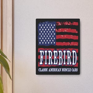 Pontiac Firebird Lover Metal Sign, Classic American Muscle Cars ...