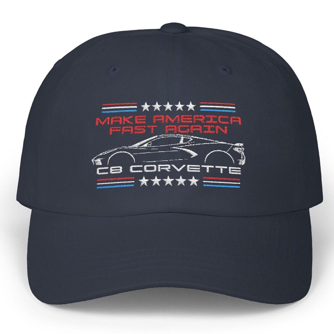 C8 Corvette Lover Ball Cap, C8 Corvette Coupe, Make America Fast Again ...