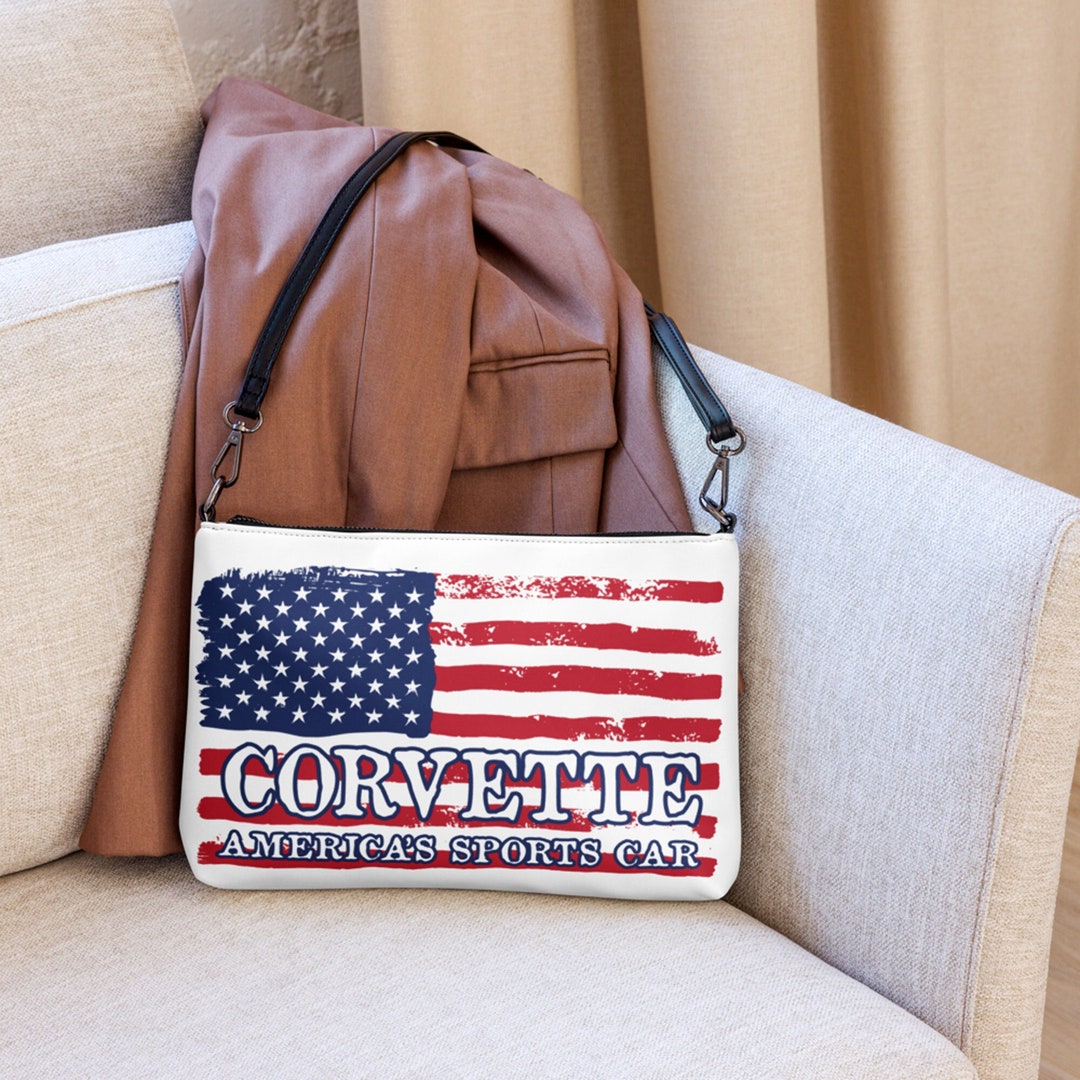 Corvette Flag Crossbody or Clutch Bag, Corvette Lover Gift, Corvette ...