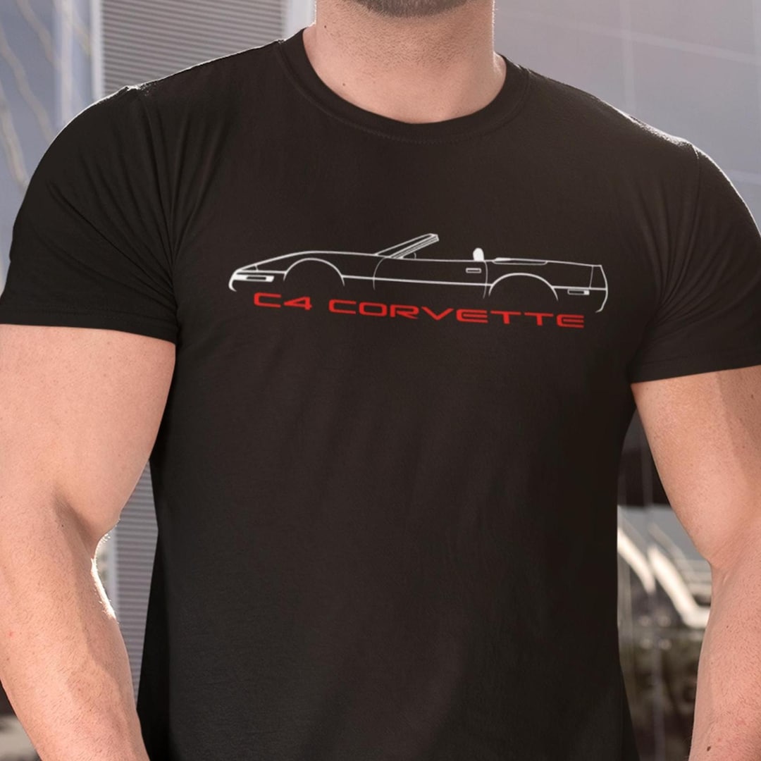 C4 Corvette Lover T Shirt, Corvette C4 Convertible Tee, 4th Generation ...