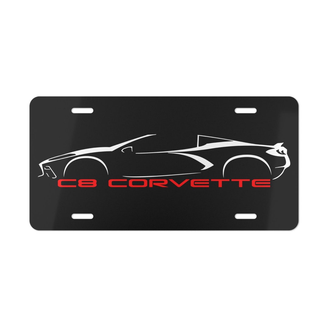 C8 Corvette Vanity Plate, C8 Corvette License Plate, C8 Corvette Lover ...