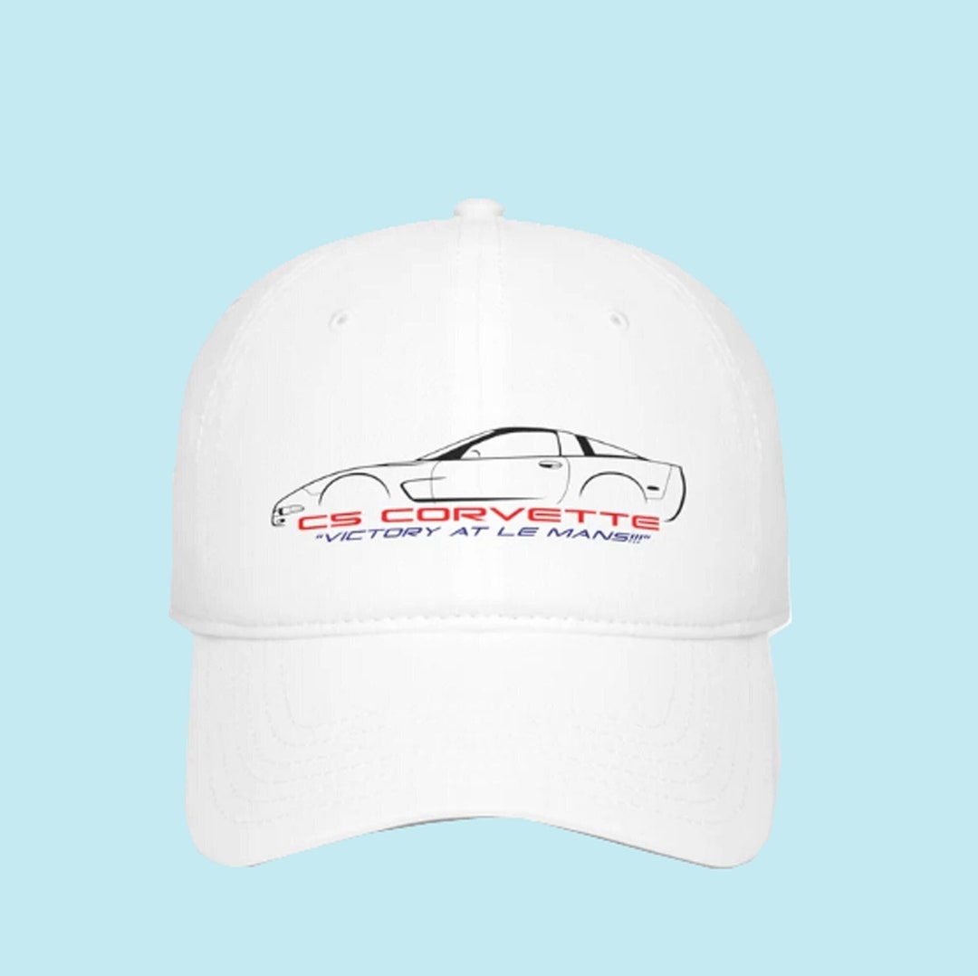 C5 Corvette Ball Cap, C5 Corvette Gift, White C5 Corvette Profile ...