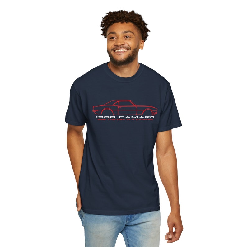 1968 Camaro T-shirt, Comfort Colors Garment Dyed Shirt, 68 Chevy Camaro ...