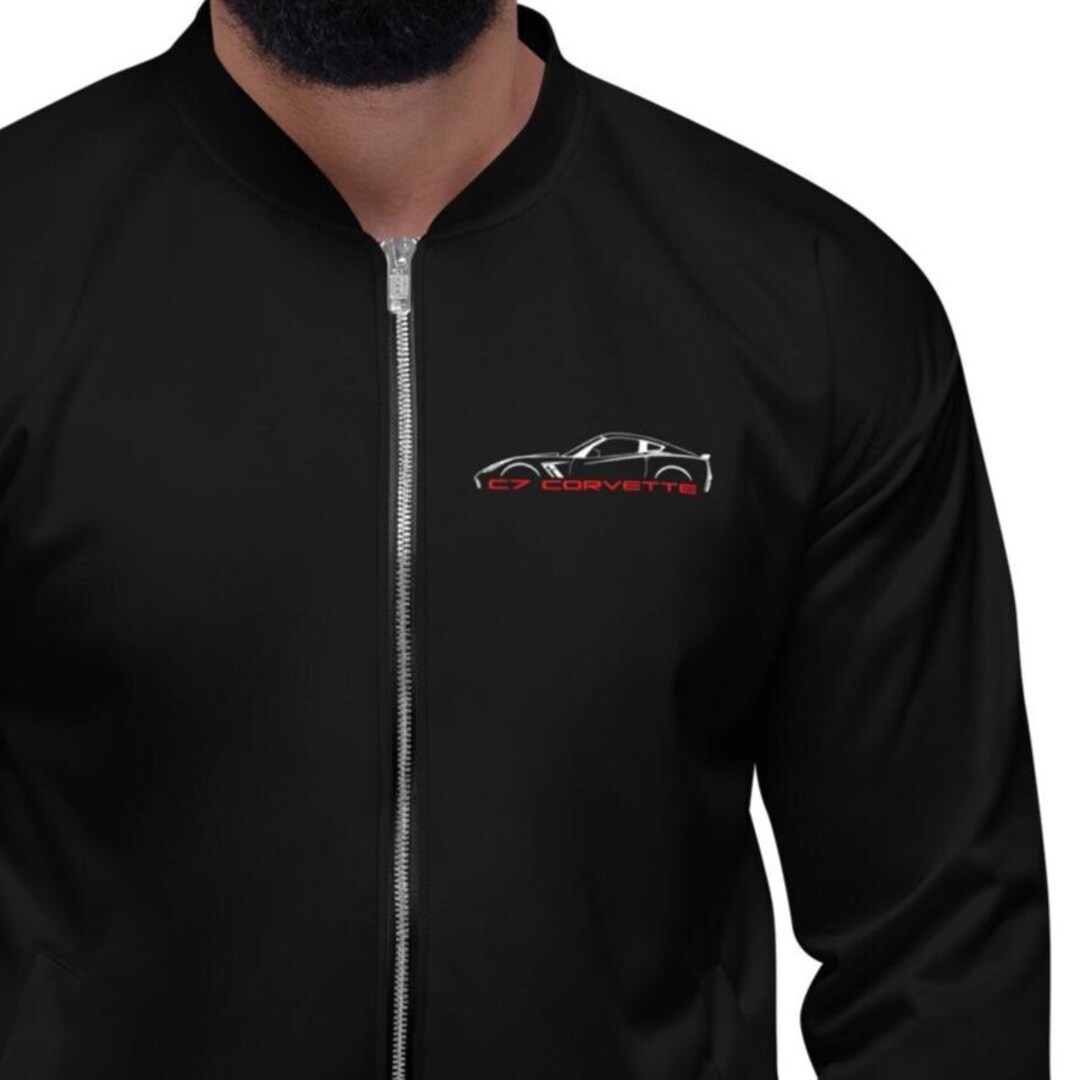 C7 Corvette Lover Bomber Jacket, Polyester With Fleece Lining Corvette ...