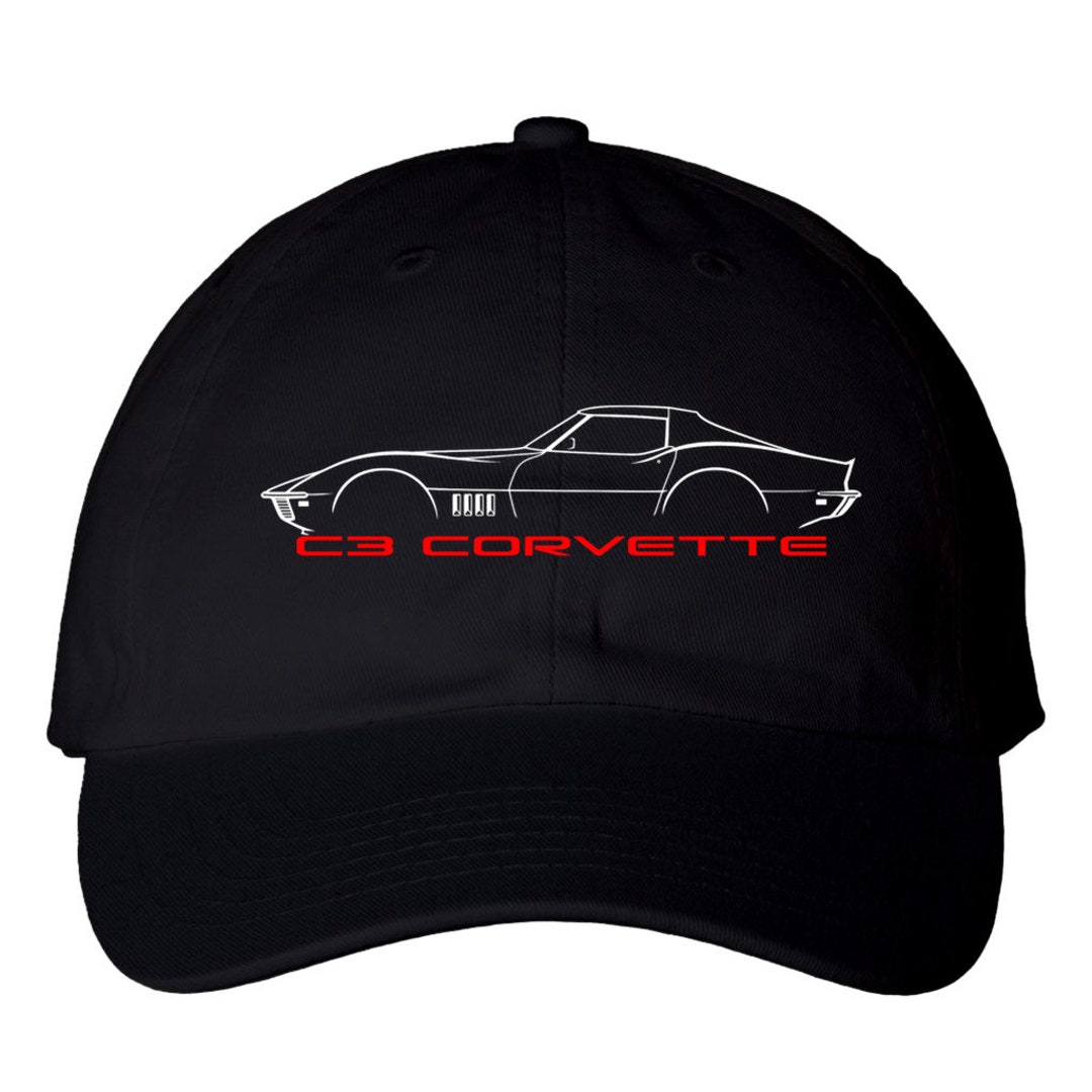 C3 Corvette Lover Ball Cap, C3 Corvette Third Generation Profile Art ...