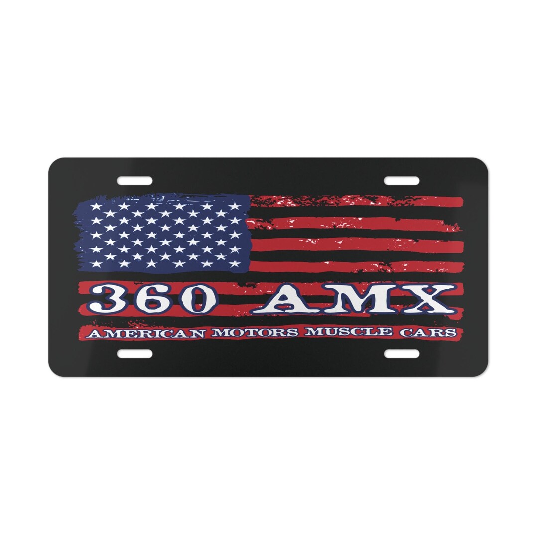 AMX 360 Metal Vanity License Plate Sign, American Motors Muscle Car ...
