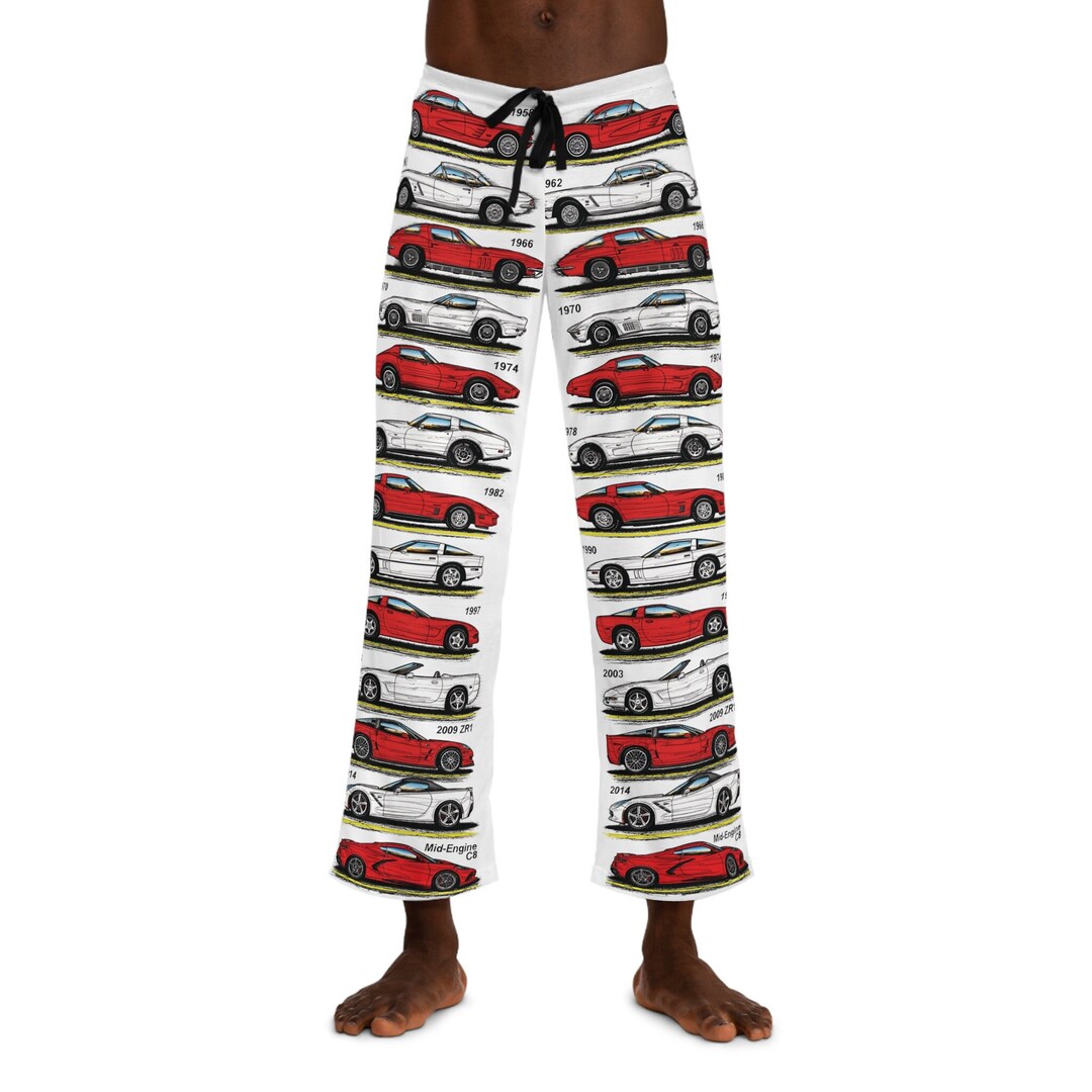 Corvette Lover Men's Pajama Pants, Corvette Gift, Corvette Pajama ...