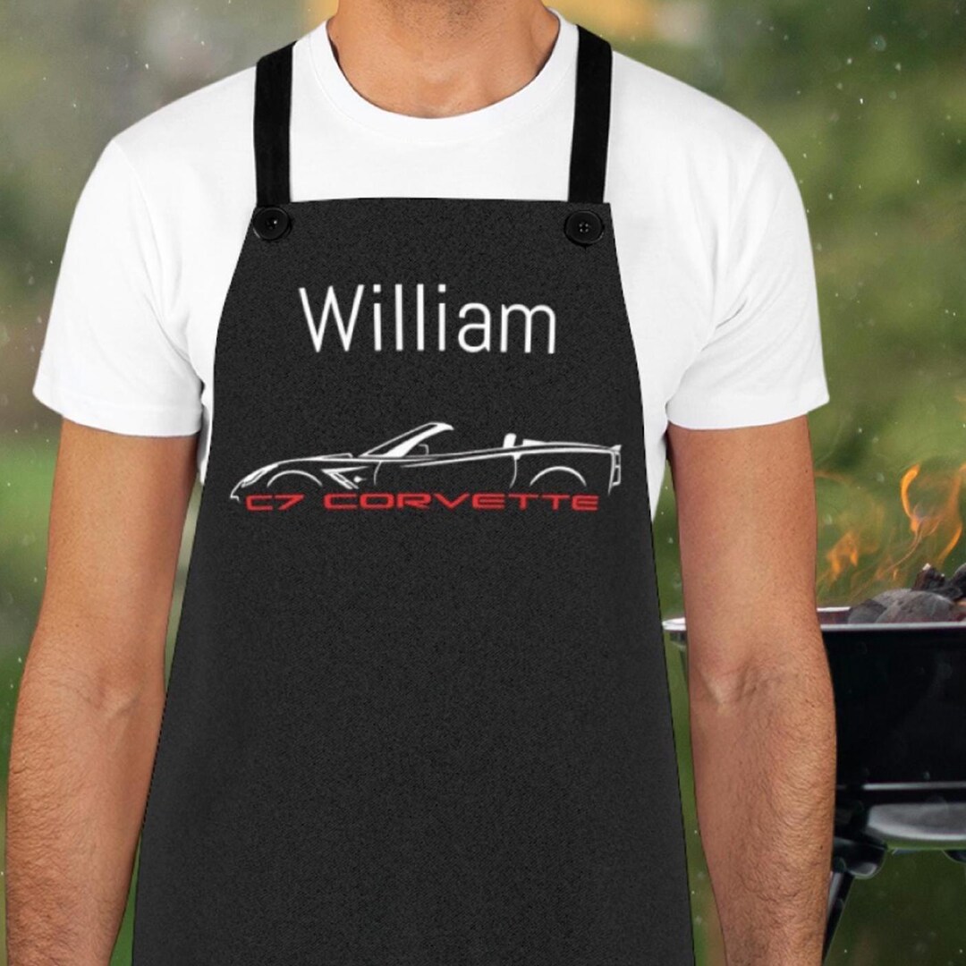 Personalized C7 Corvette Lover Apron, Dad C7 Corvette Convertible Lover ...
