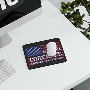 Corvette Mouse Pad, Corvette Make America Fast Again Flag 1953 to C8 ...