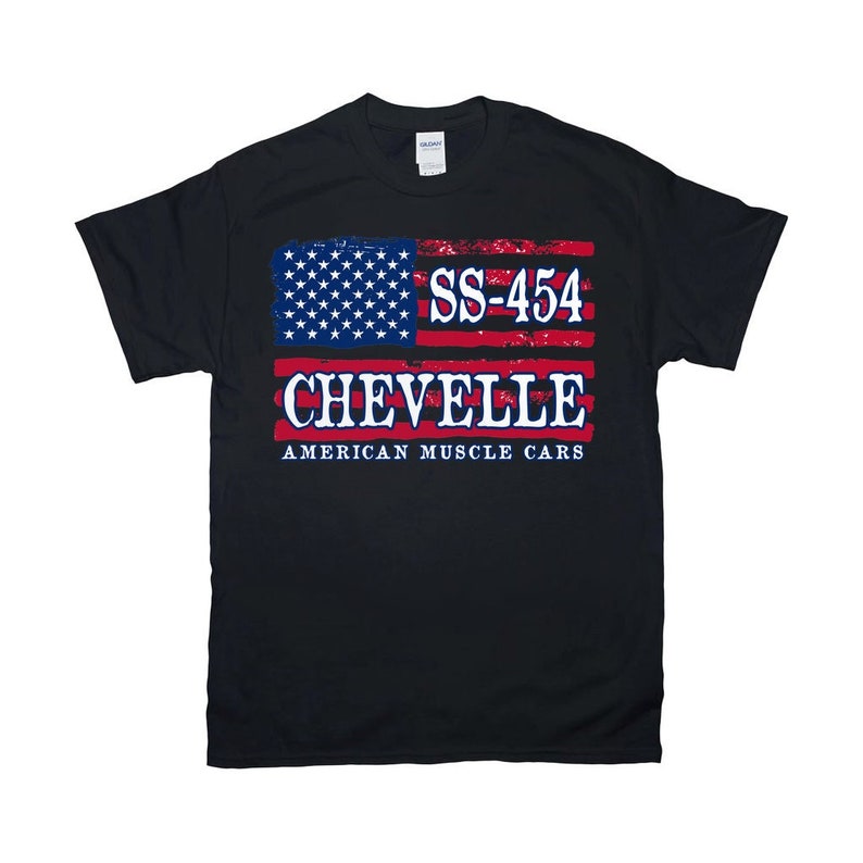 Chevelle Tee, SS 454 Chevelle Horizontal T Shirt, Chevrolet Muscle Car ...