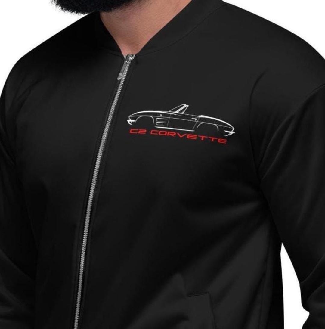 C2 Corvette Lover Bomber Jacket, Polyester With Fleece Lining, C2 ...