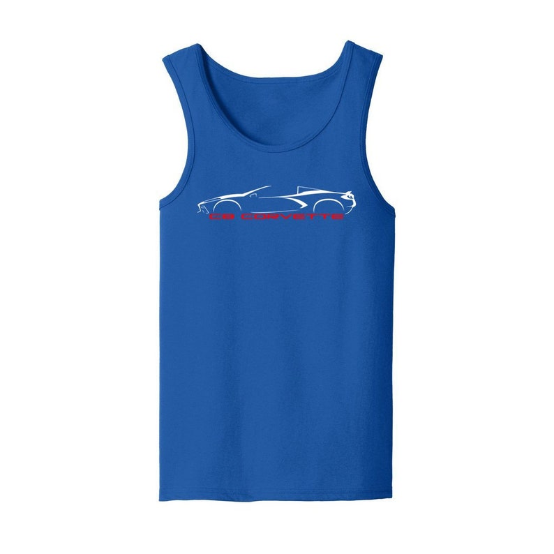Corvette C8 Tank Top, C8 Corvette Profile Art Shirt, Corvette Lover ...