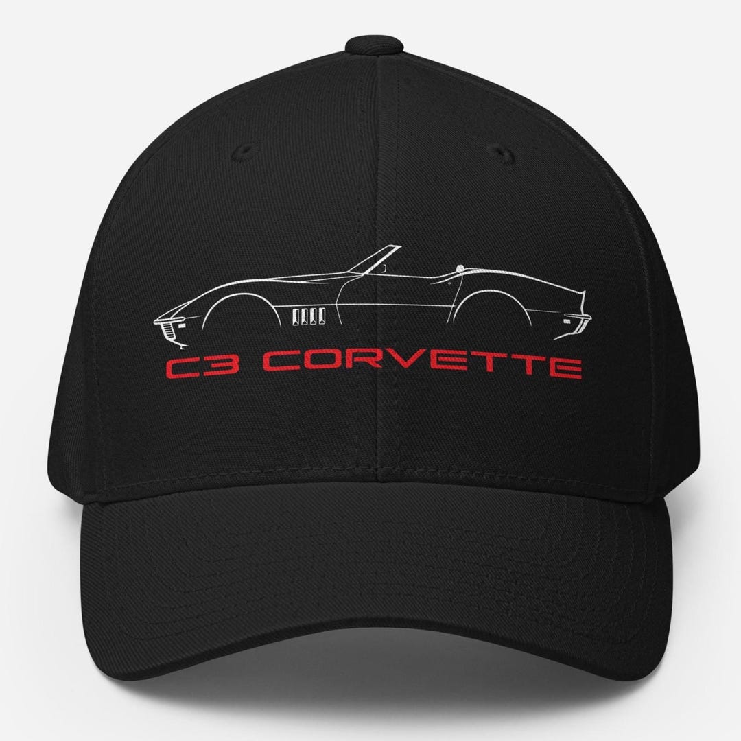 C3 Corvette Lover Ball Cap, Corvette Convertible Gift, Twill Flex Fit ...